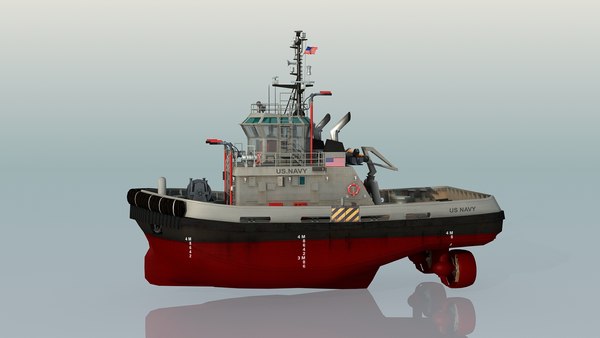 modelo 3d US NAVY Harbour Tug boat YT - TurboSquid 1949300