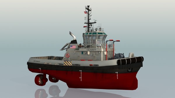 modelo 3d US NAVY Harbour Tug boat YT - TurboSquid 1949300