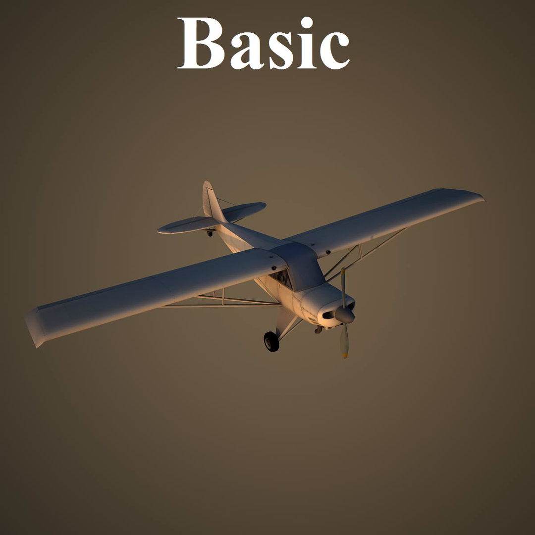 Husky A-1a Aviation 3d Model