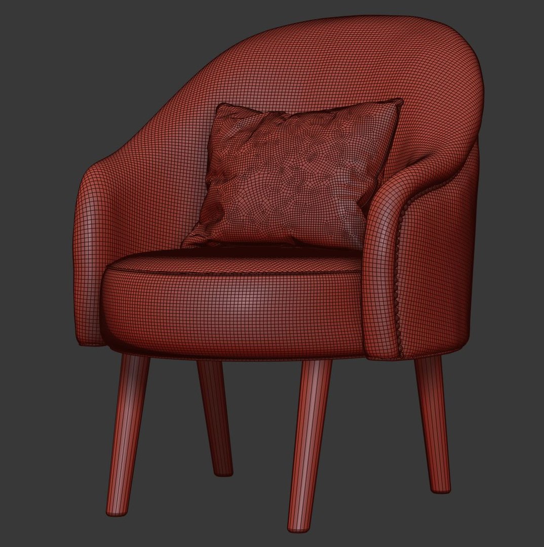 Amanda Leather Dining Chair2015 And Textures 3D - TurboSquid 1755617