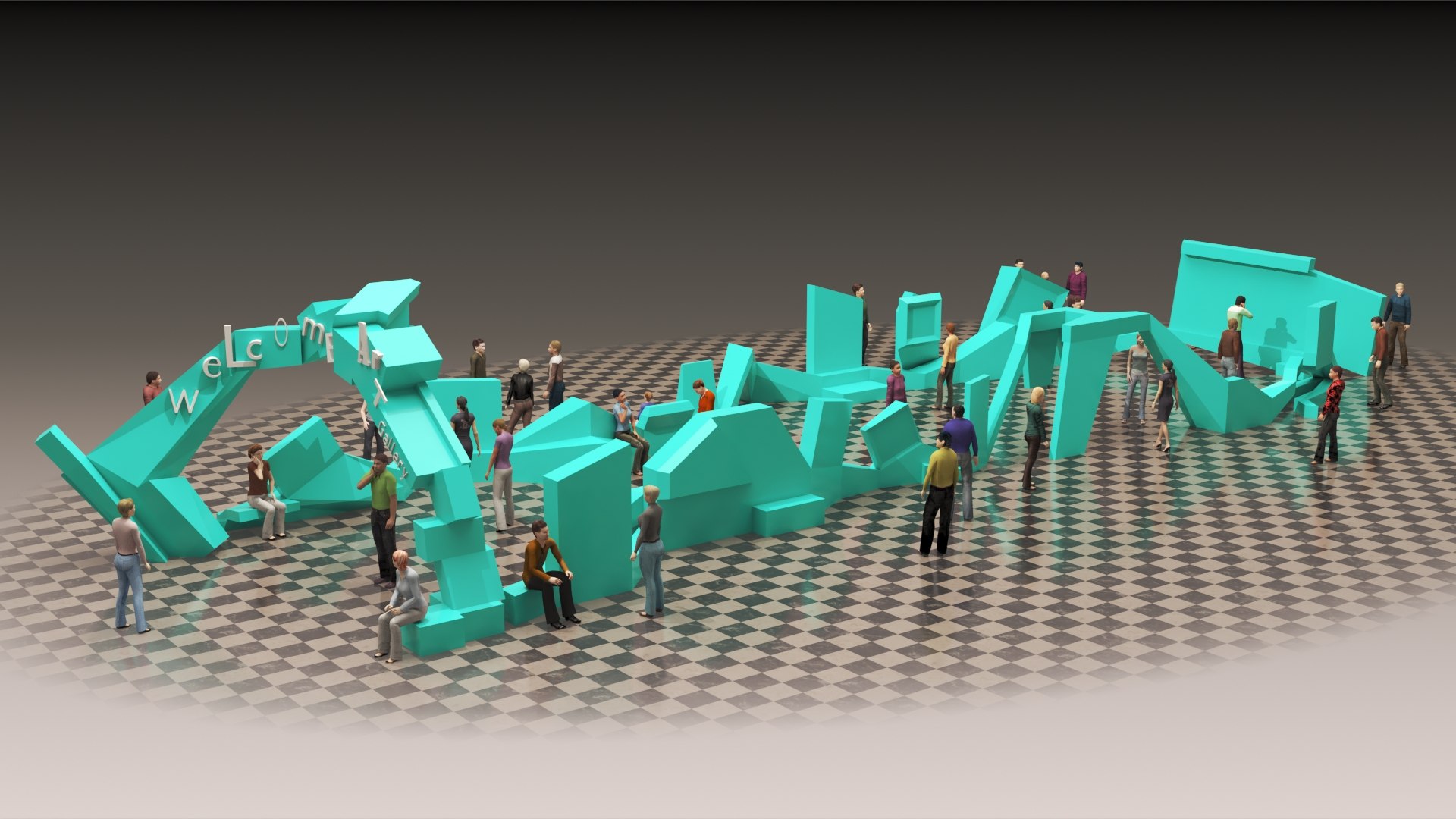 3D Art Gallery Stand Design Model - TurboSquid 1748890