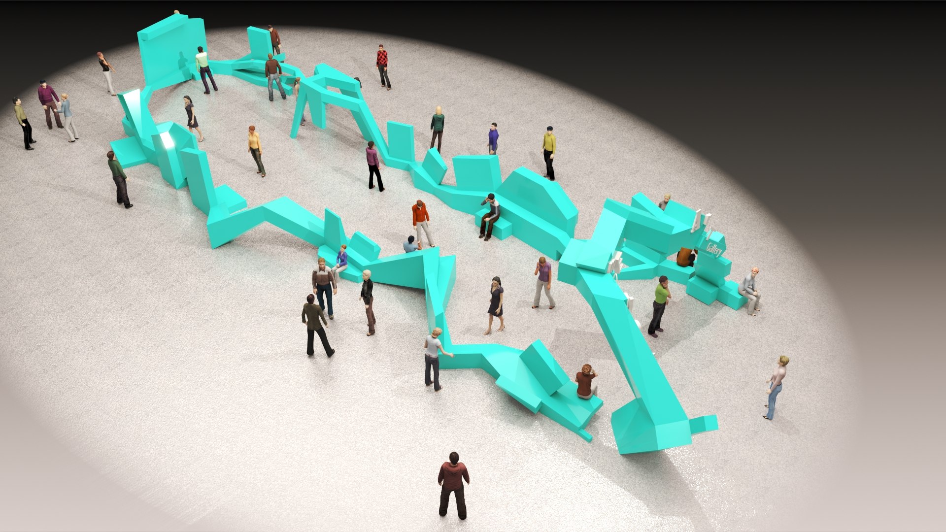 3D Art Gallery Stand Design Model - TurboSquid 1748890