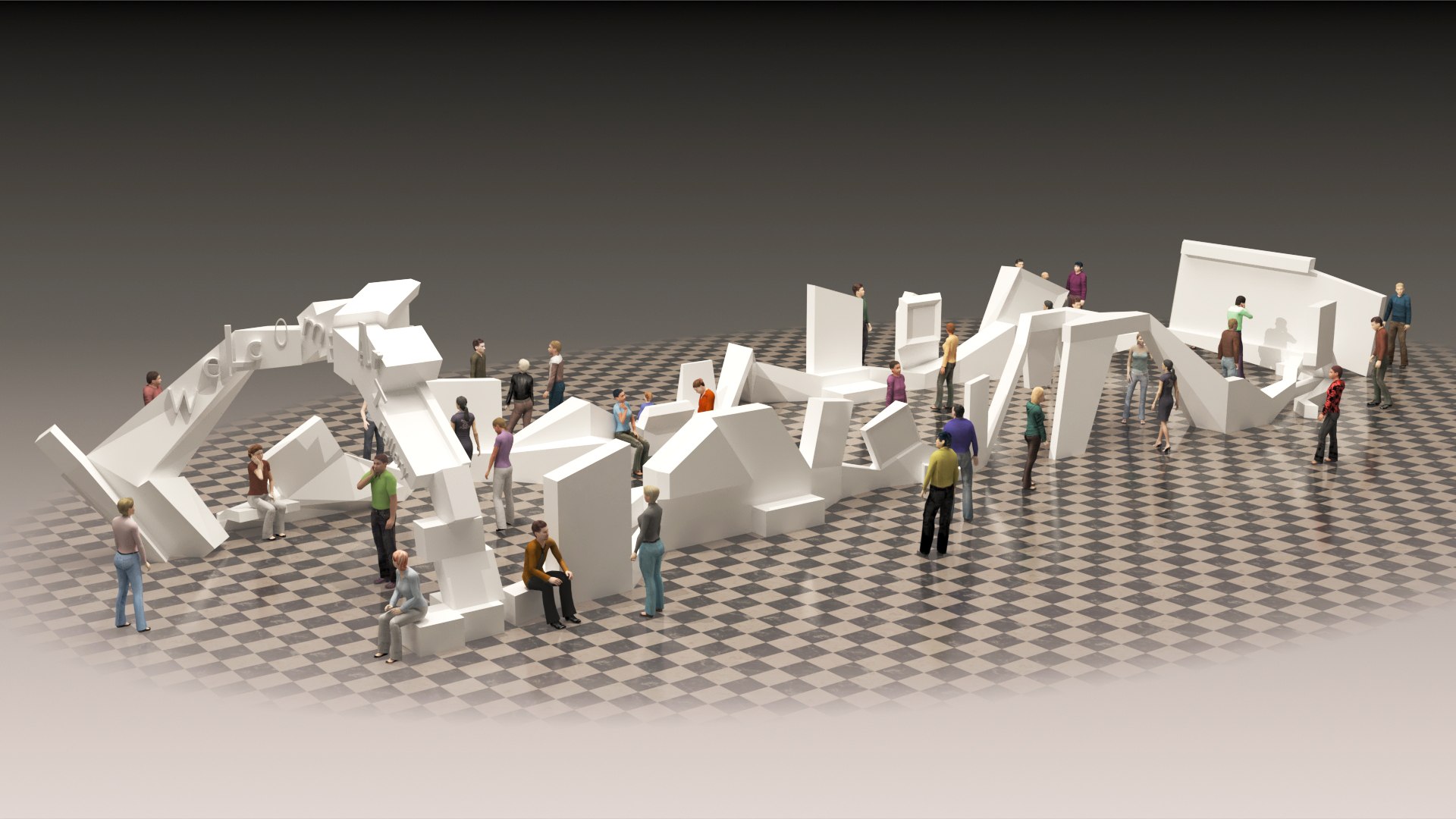 3D Art Gallery Stand Design Model - TurboSquid 1748890