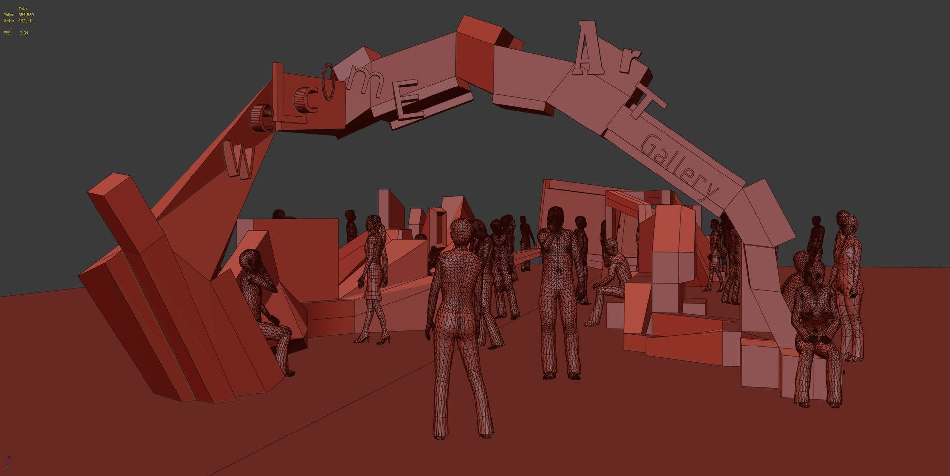 3D Art Gallery Stand Design Model - TurboSquid 1748890