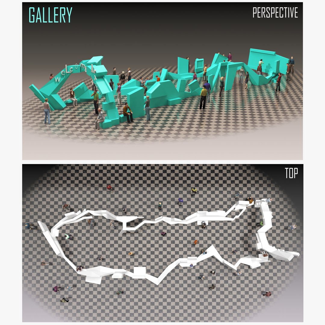 3D Art Gallery Stand Design Model - TurboSquid 1748890