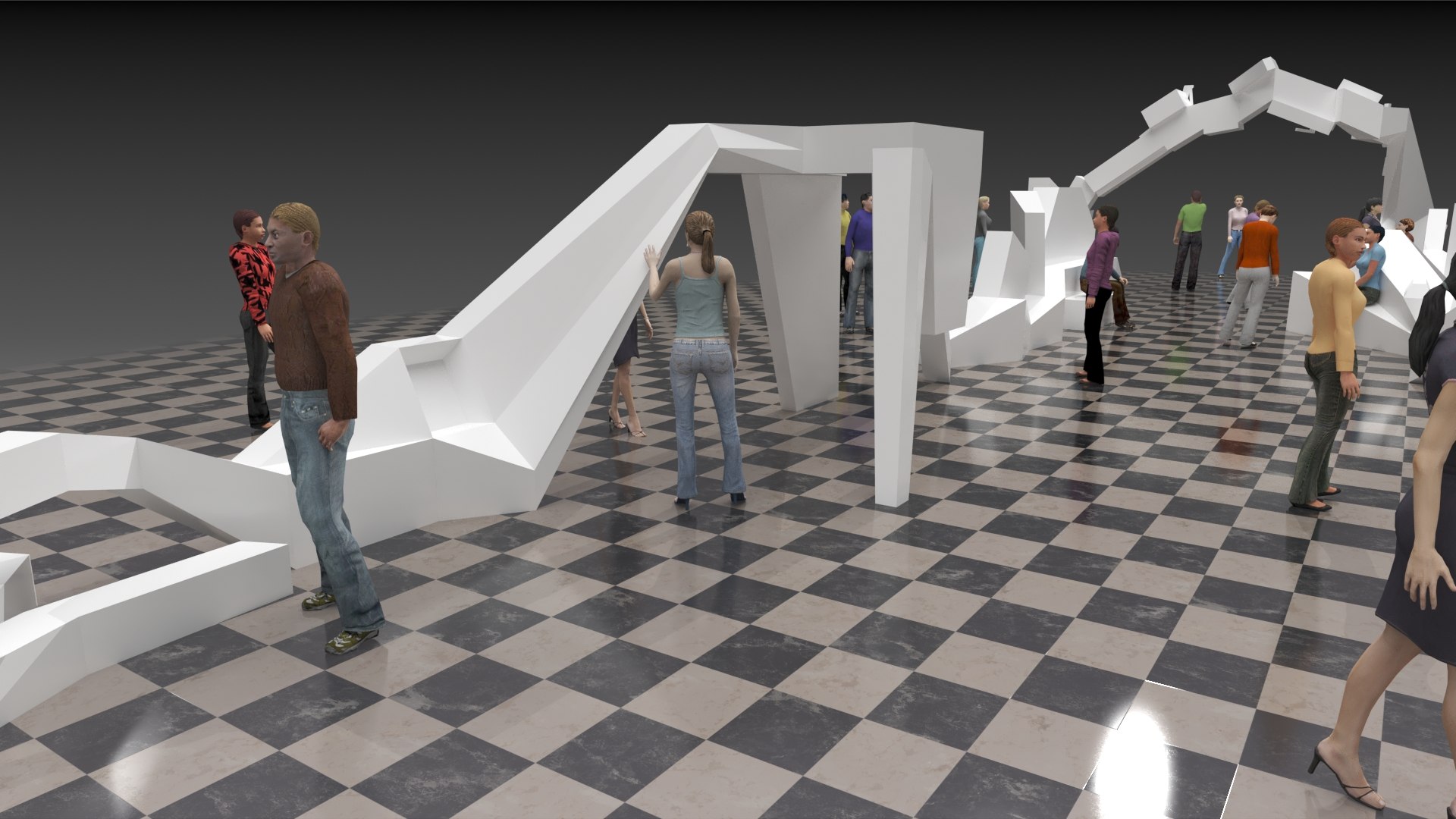 3D Art Gallery Stand Design Model - TurboSquid 1748890