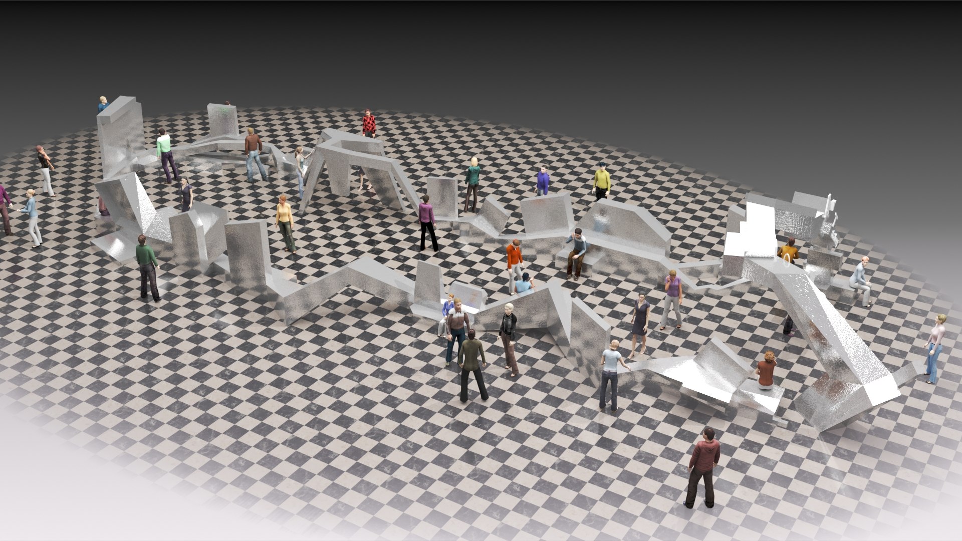 3D Art Gallery Stand Design Model - TurboSquid 1748890