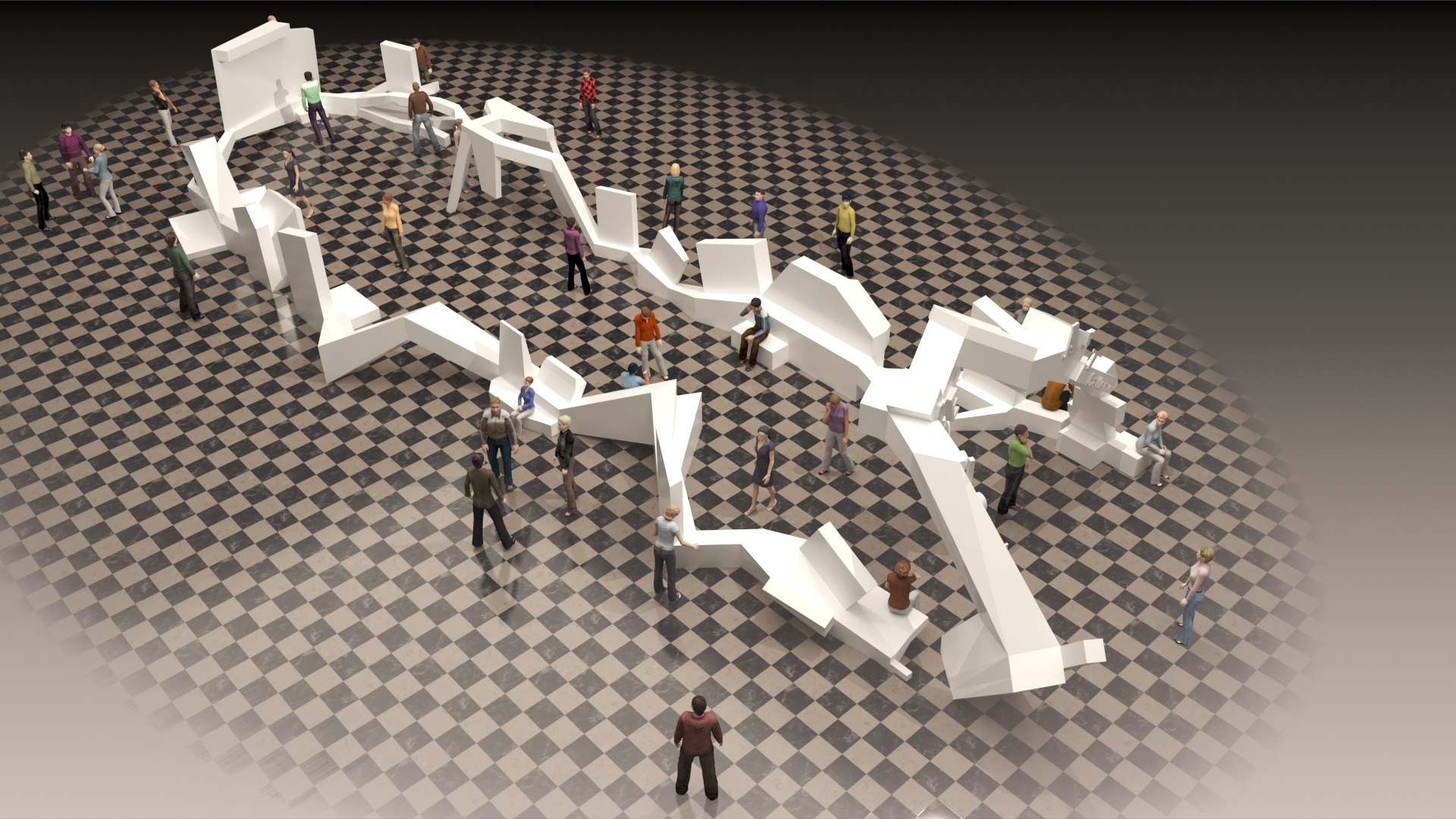 3D Art Gallery Stand Design Model - TurboSquid 1748890