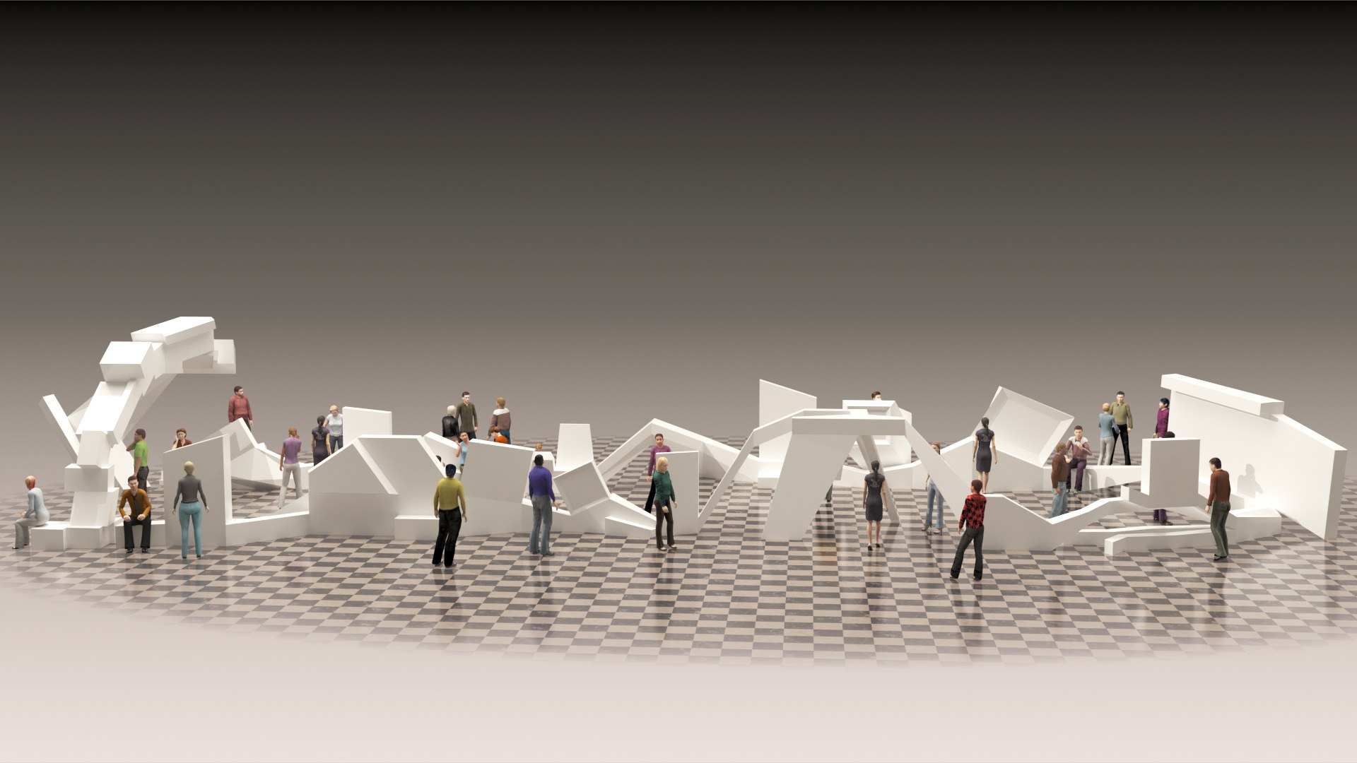 3D Art Gallery Stand Design Model - TurboSquid 1748890