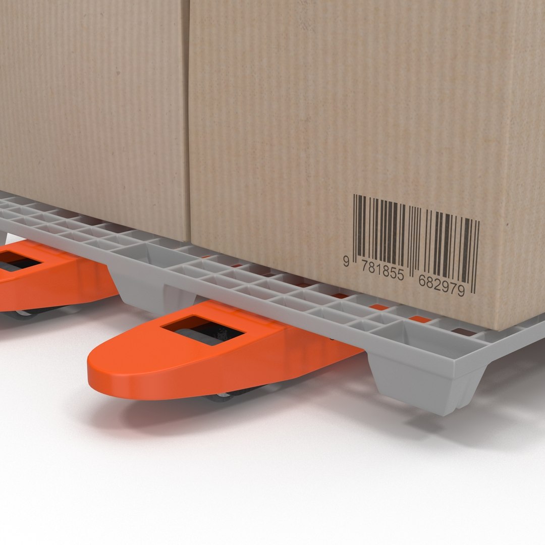 3d powered pallet jack plastic model