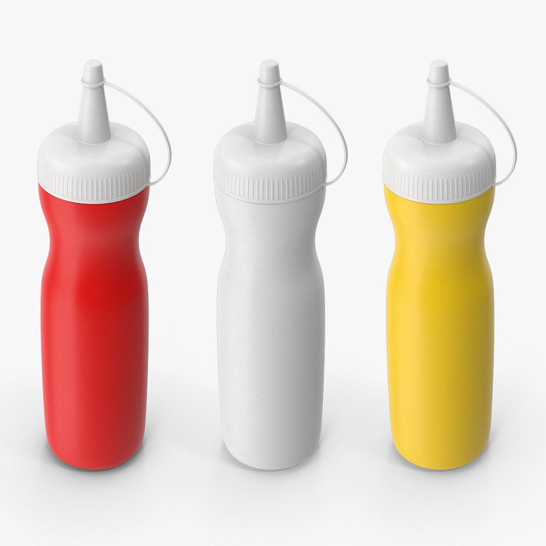 3D Condiments Bottles Collection Model - TurboSquid 1983404