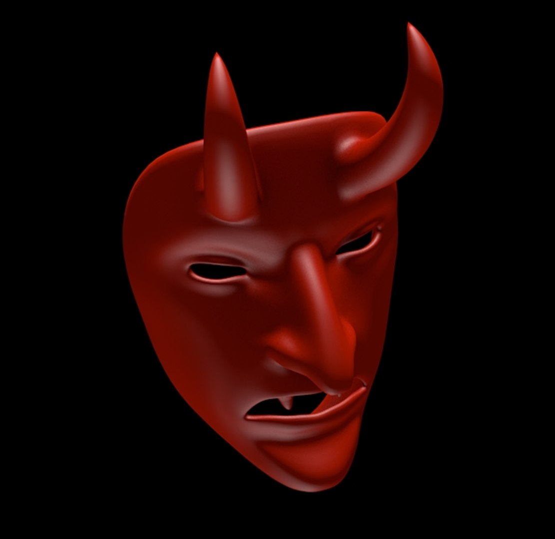 3D Devil Mask Evil - TurboSquid 1650397