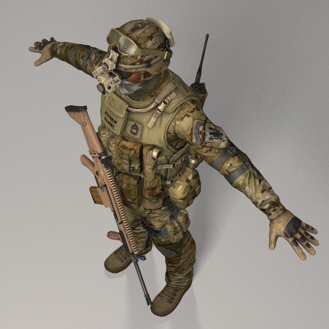 Military Male Soldier Set D