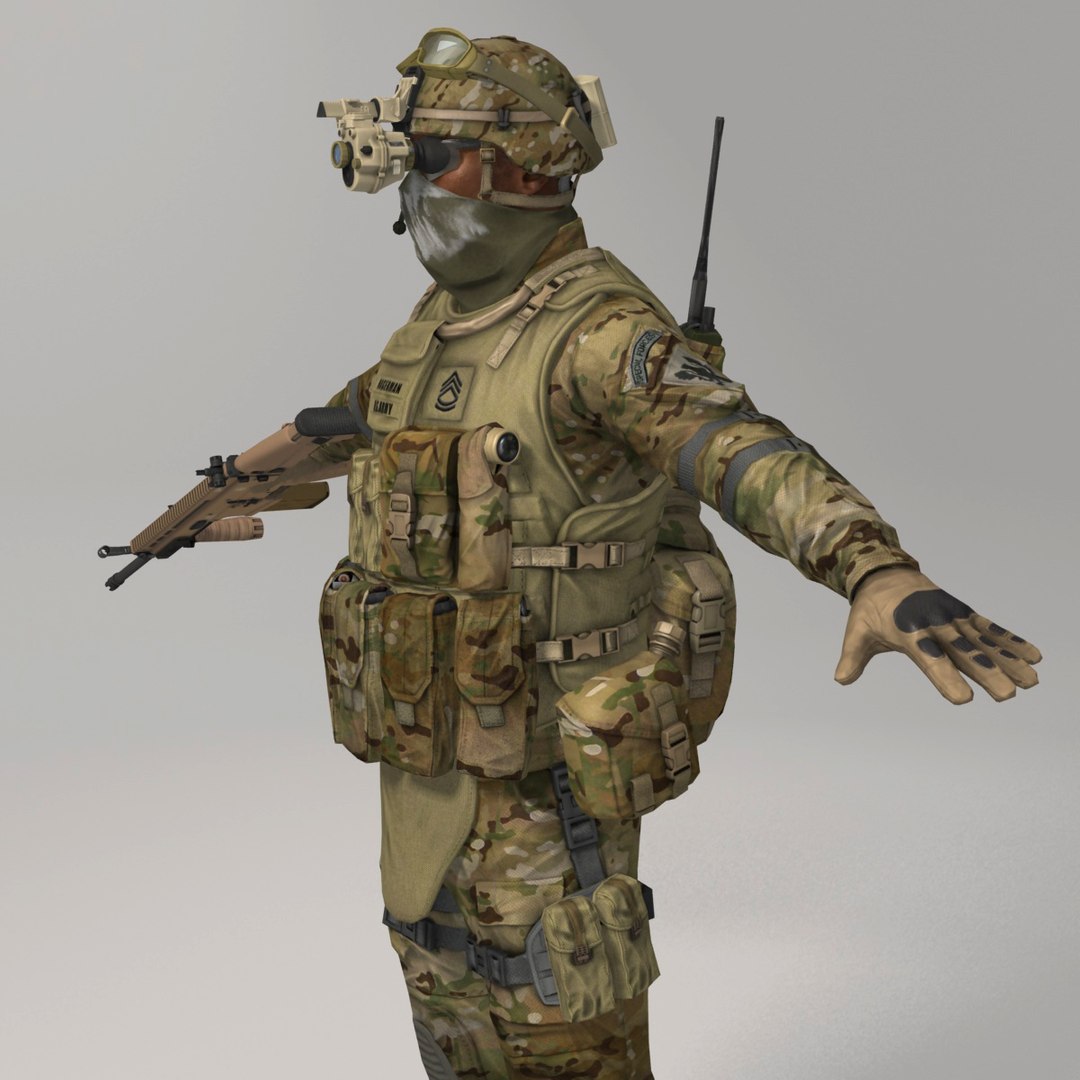 Military Male Soldier Set D