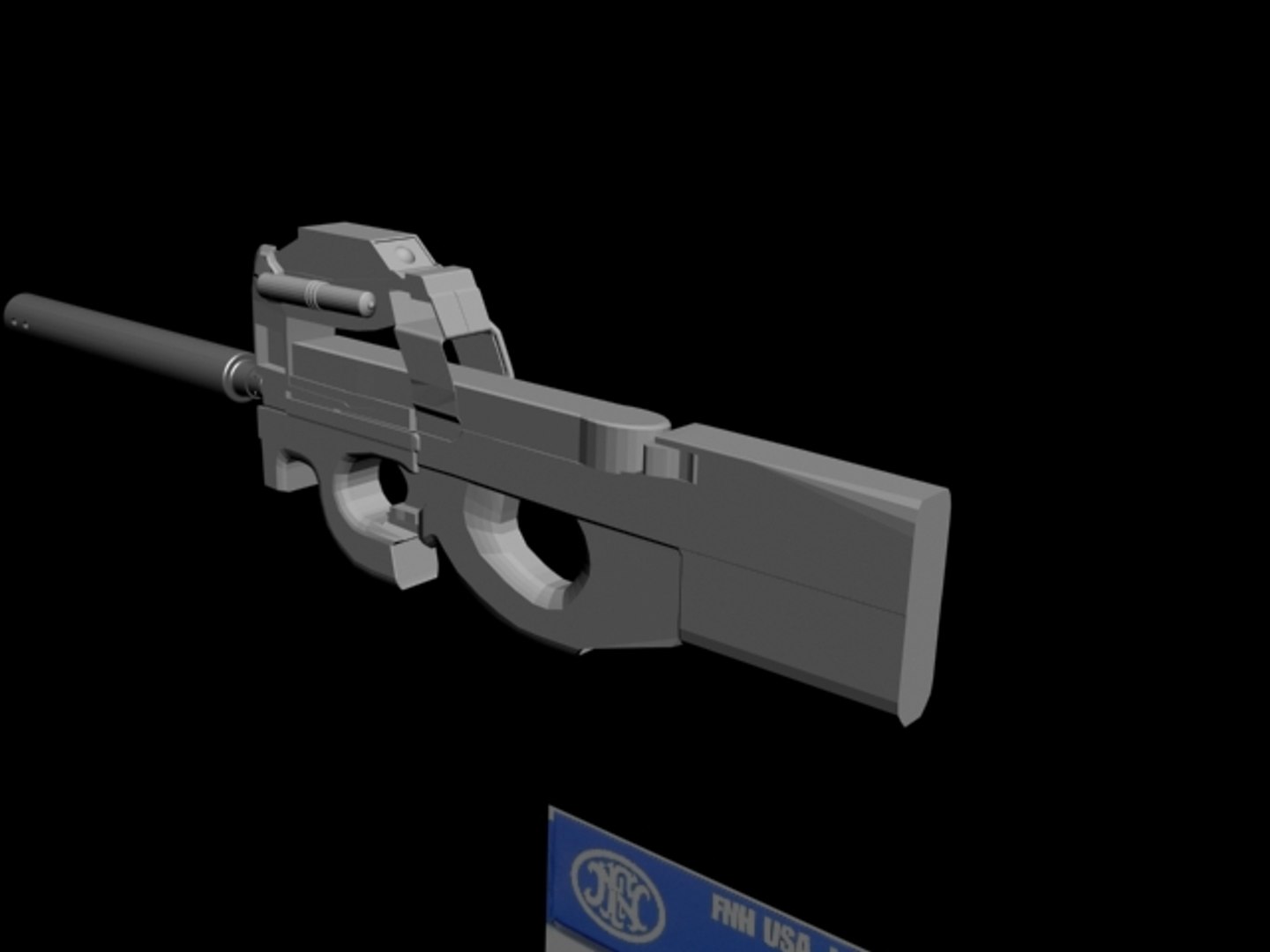 Fn P90 Usaf Edition 3d Model