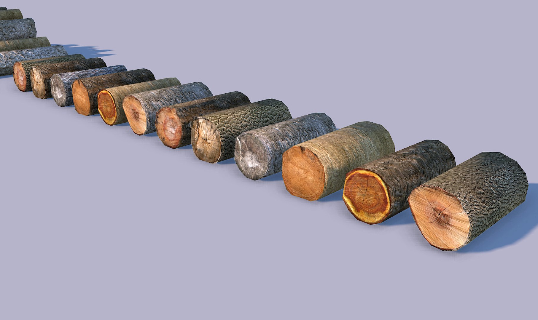 Wooden Logs Wood 3d Model