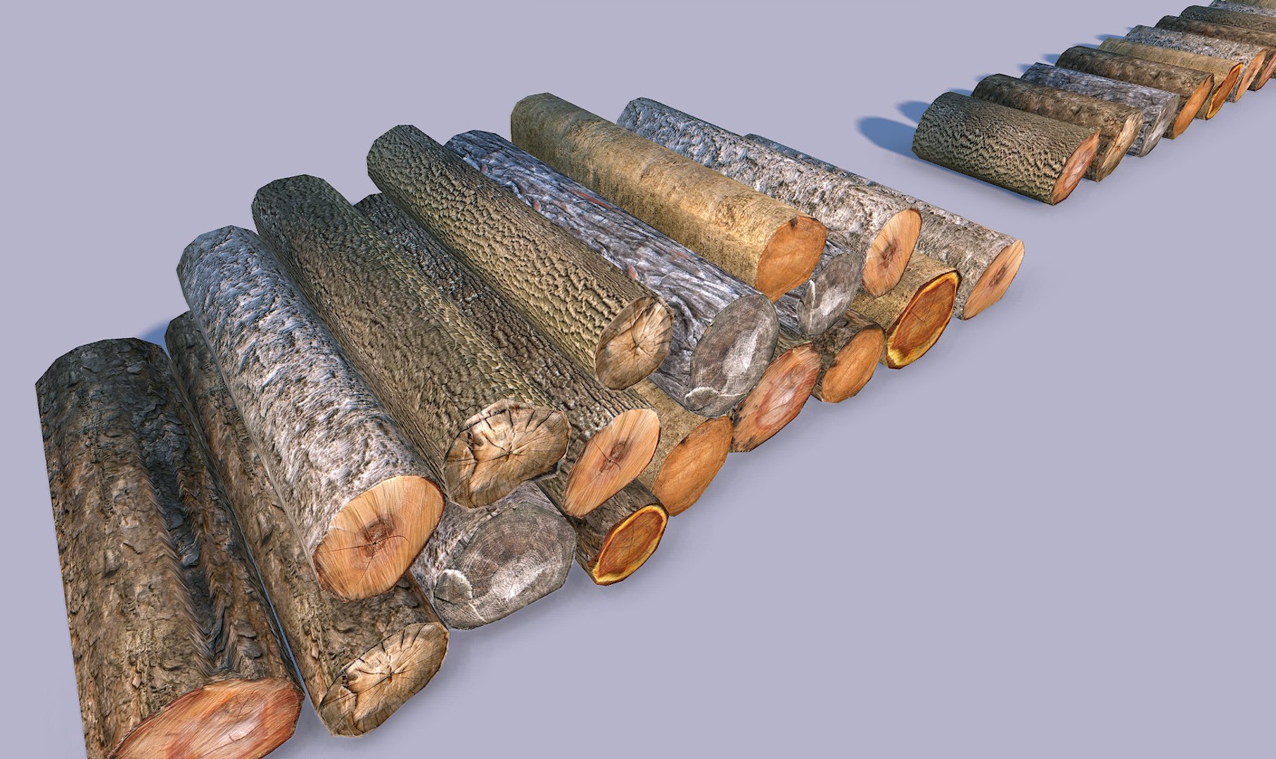 Wooden Logs Wood 3d Model