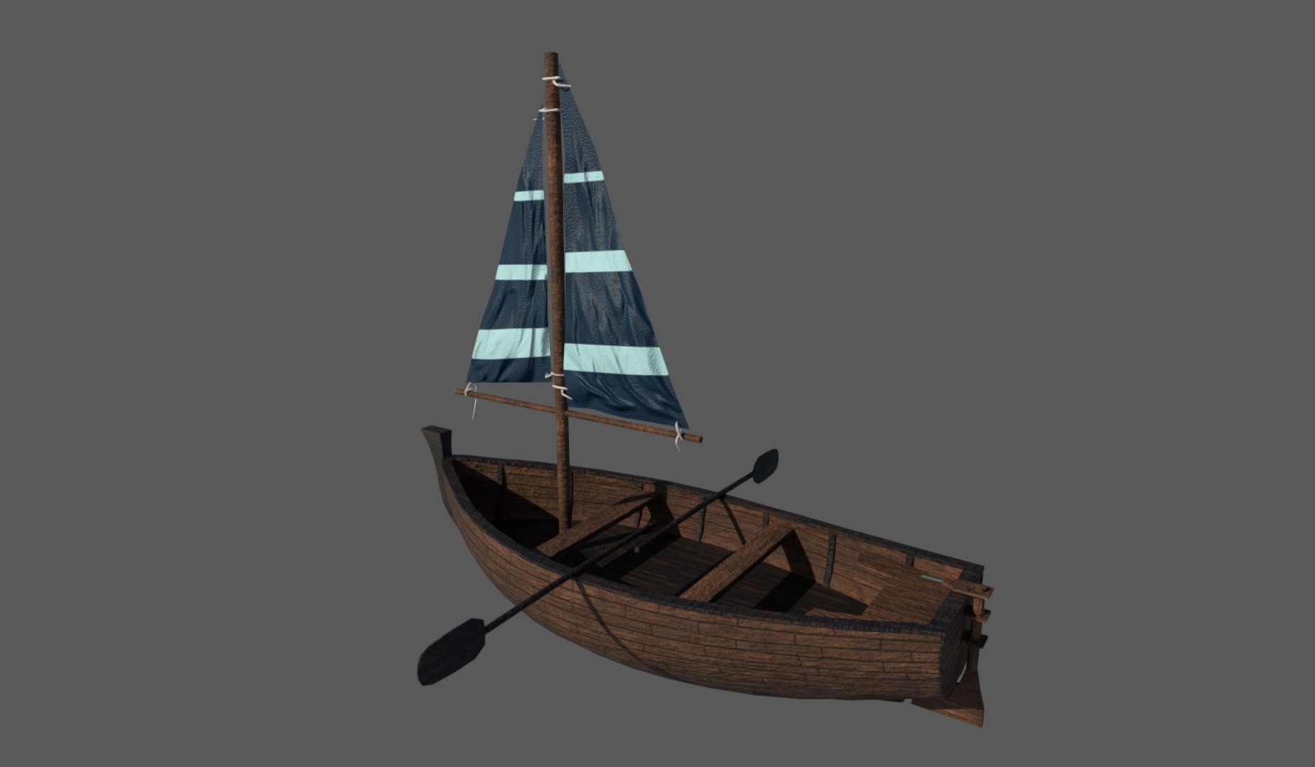 Row Boat Model - TurboSquid 1250135