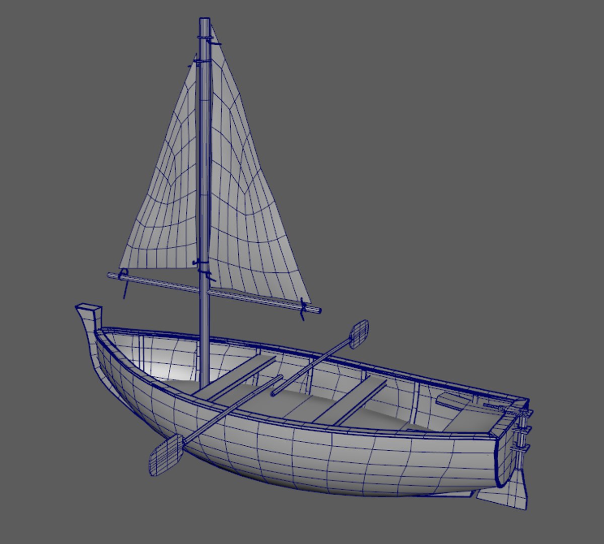 Row Boat Model - TurboSquid 1250135