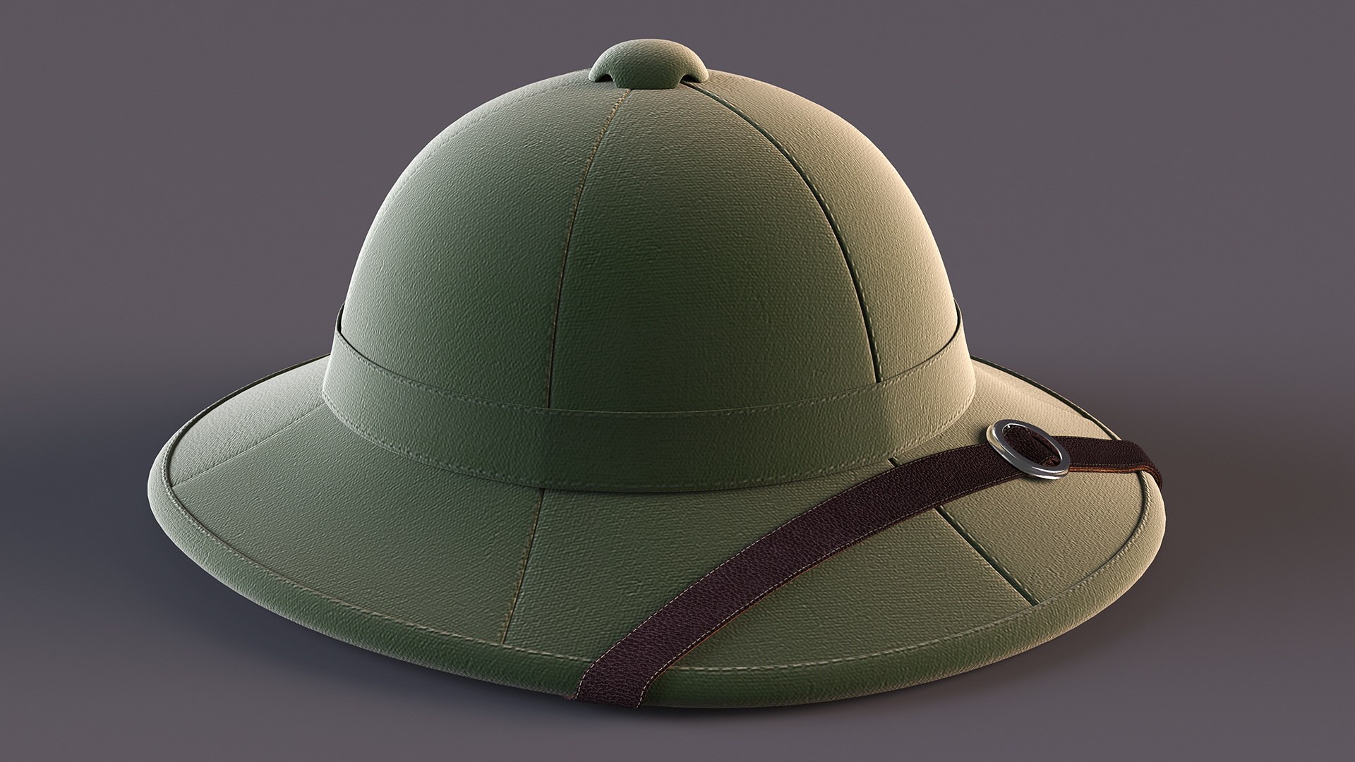 French Pith Helmet Green 3D model - TurboSquid 2117325