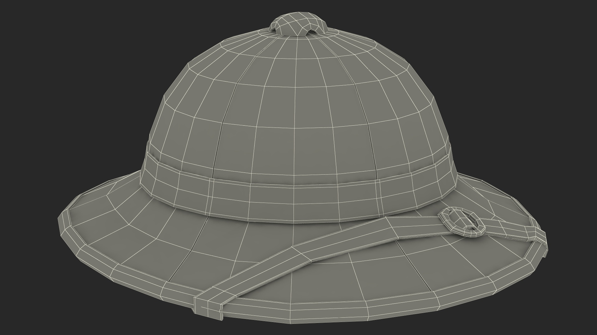 French Pith Helmet Green 3D model - TurboSquid 2117325
