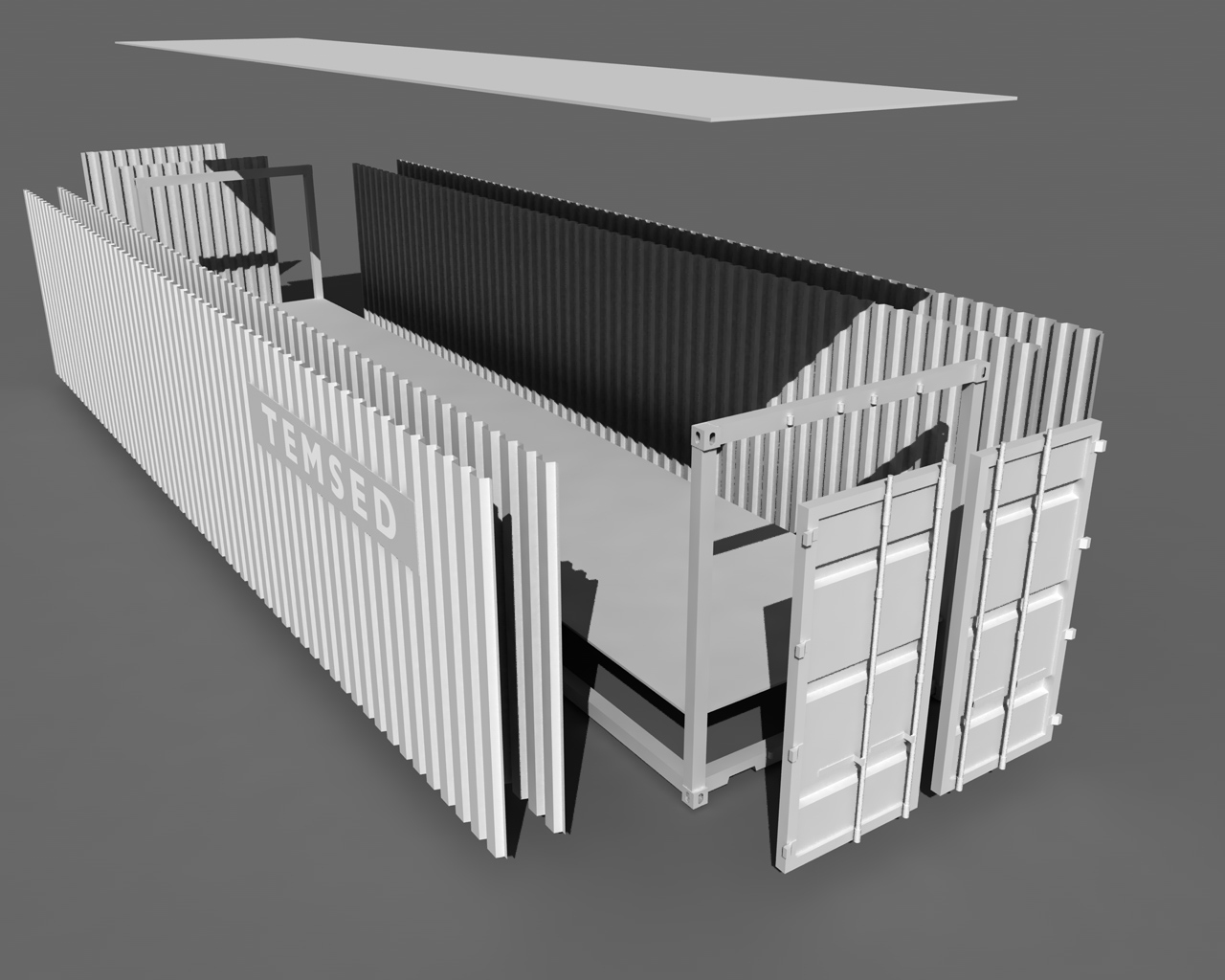 3d model 40 feet container