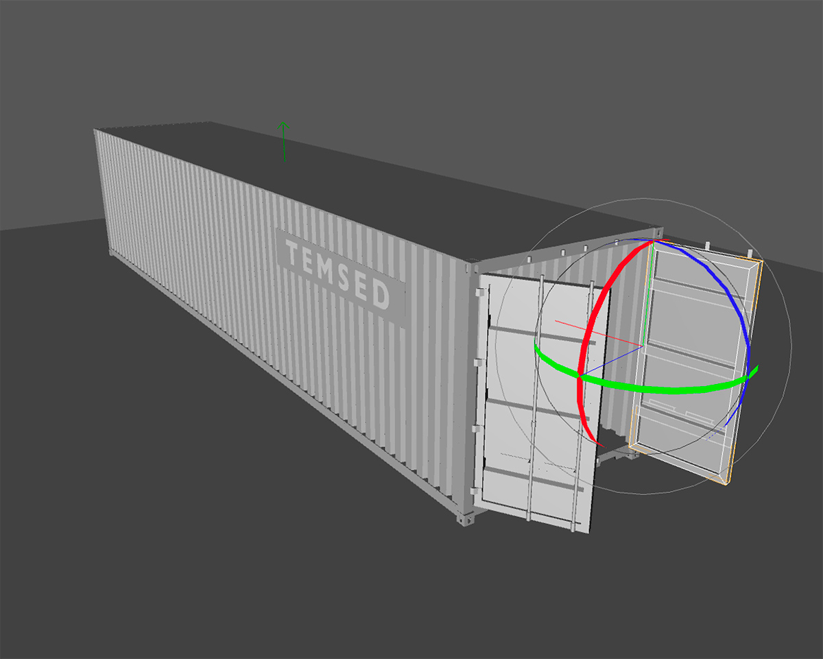 3d model 40 feet container