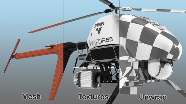 Vapor 55 helicopter uav drone model - TurboSquid 1451150