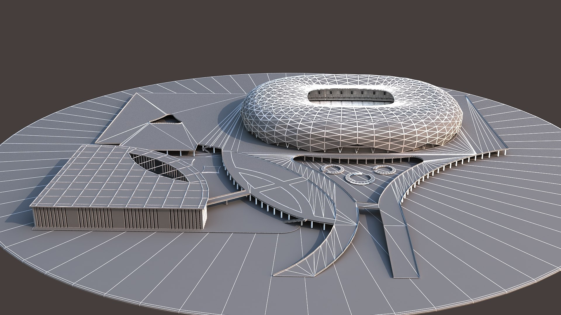 Education City Stadium 3D Model - TurboSquid 1971291