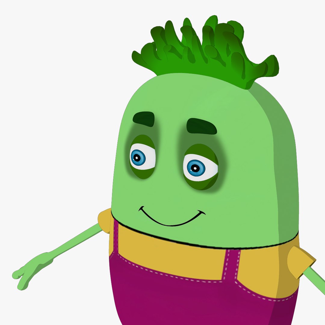 3d Low-poly Rigged Character Bean