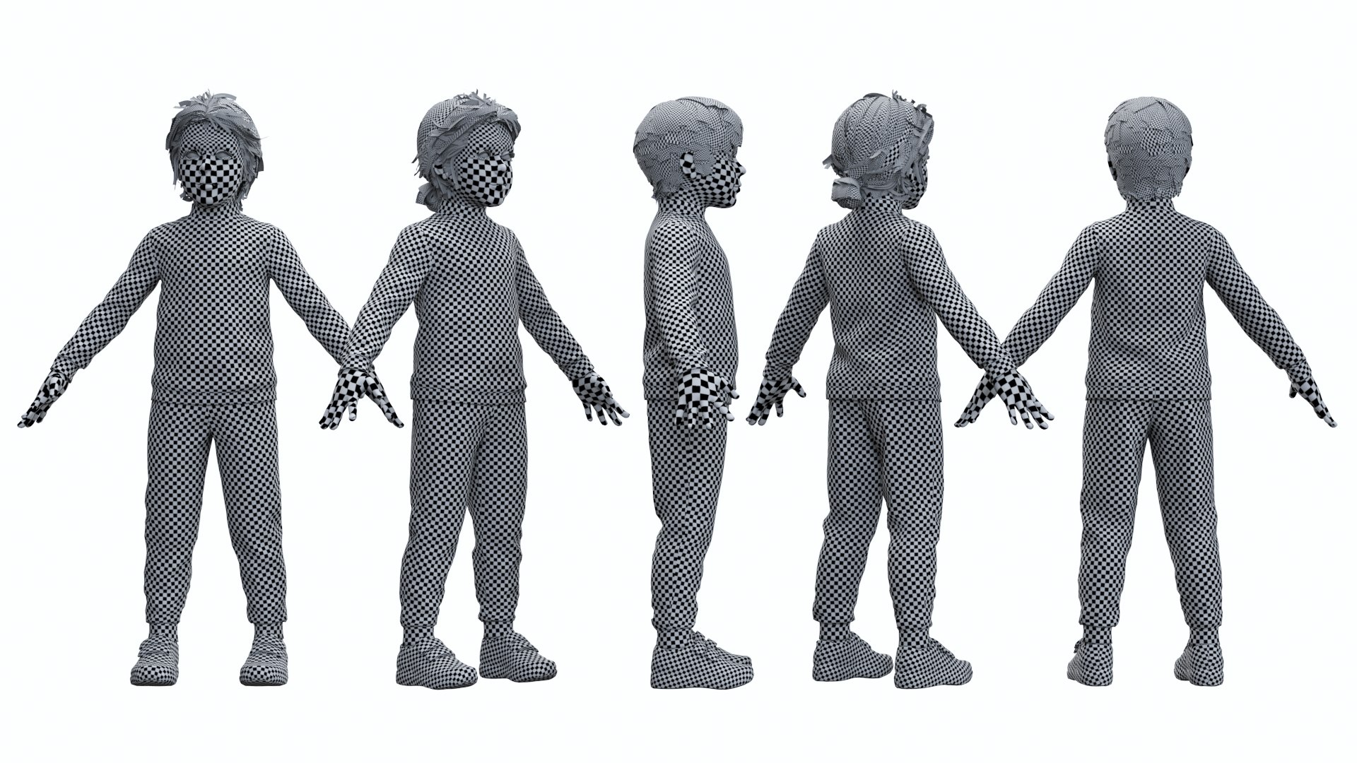 Child in sport suit model - TurboSquid 2149514