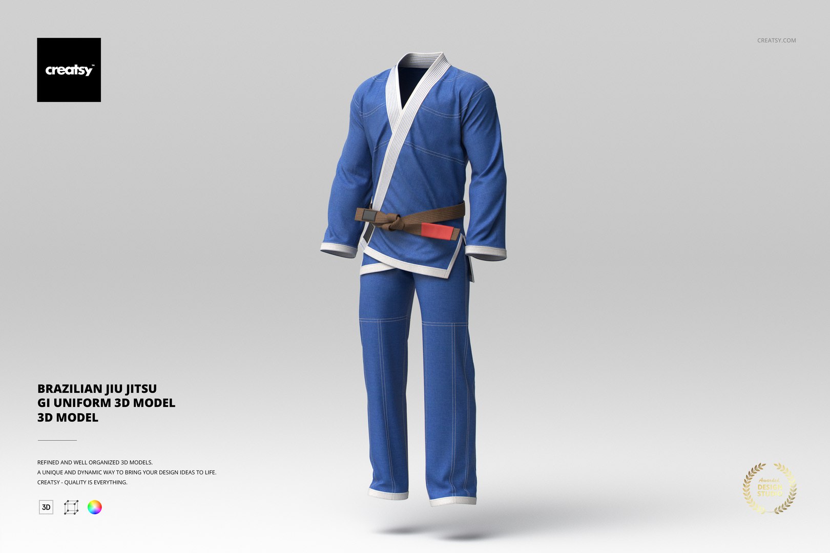 Brazilian Jiu Jitsu GI Uniform 3D Model 3D Model - TurboSquid 2362117