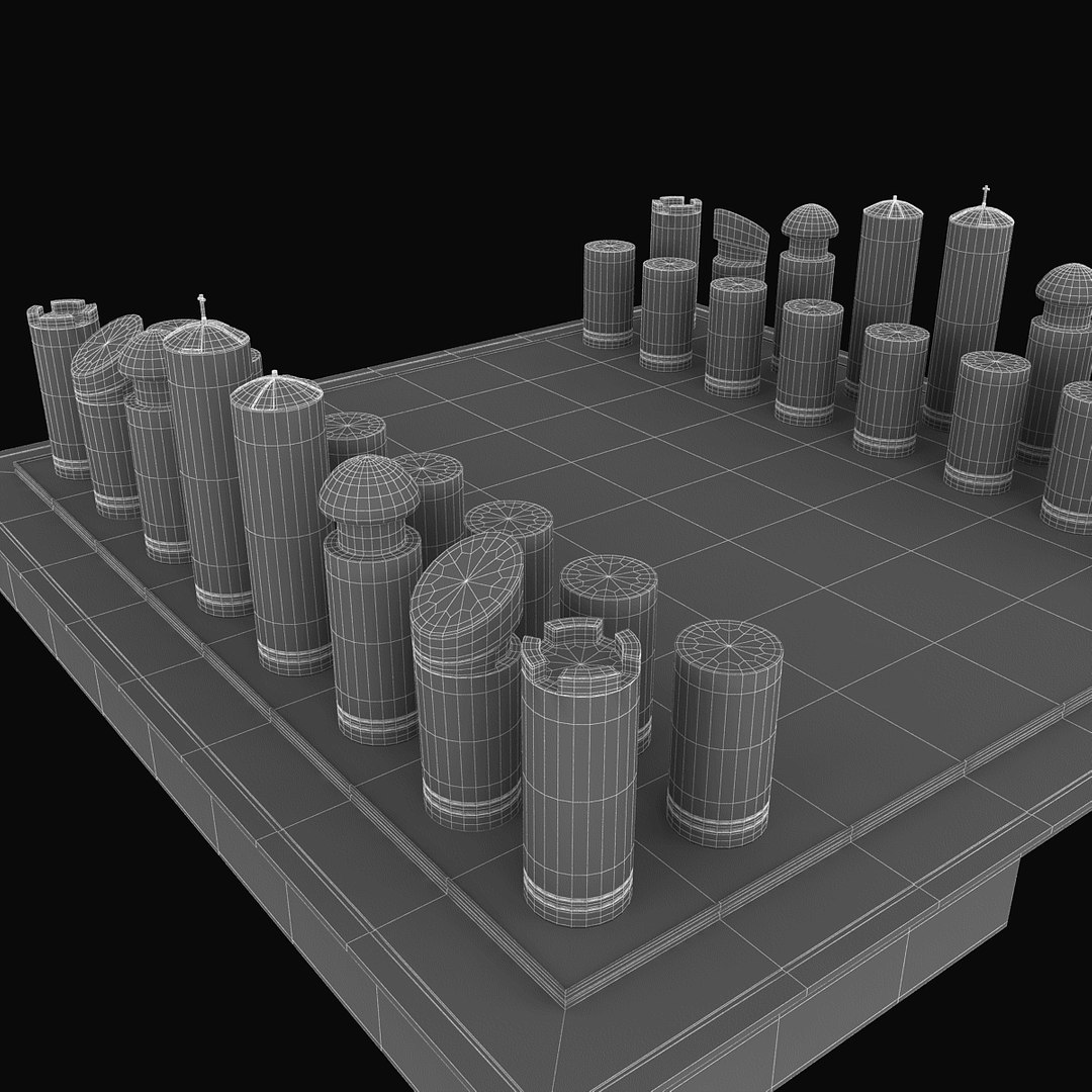Chess Set 3d Model