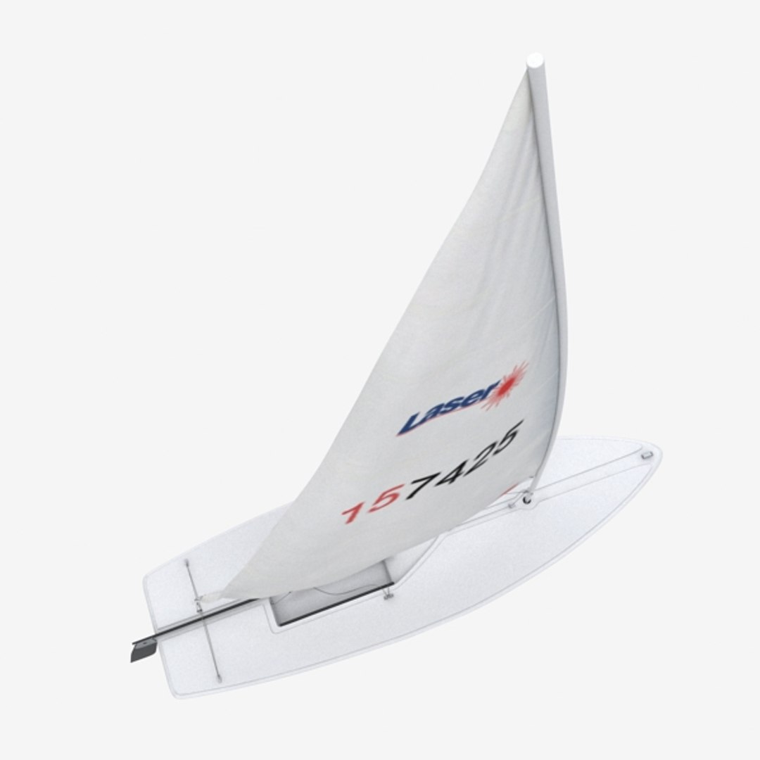 Laser Sailing Boat 3d Model