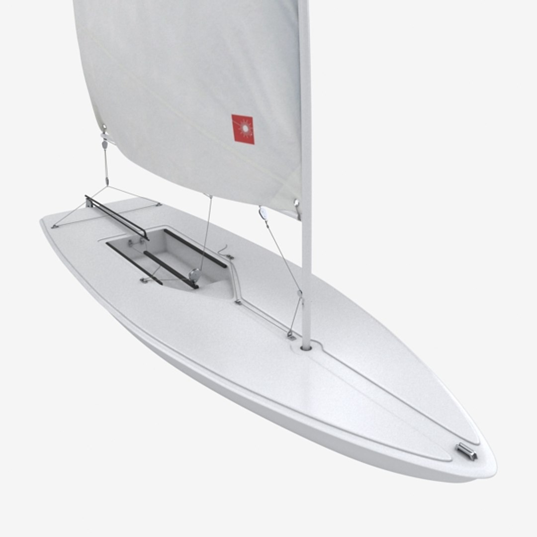 Laser Sailing Boat 3d Model