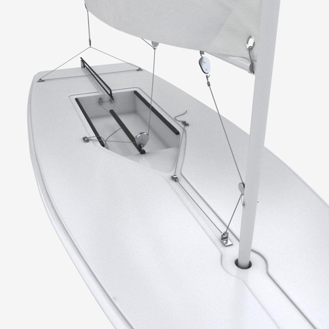 Laser Sailing Boat 3d Model