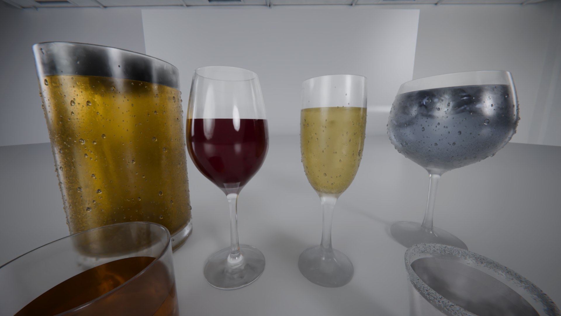 6 Alcohol Glasses Pack 3D Model - TurboSquid 2314726