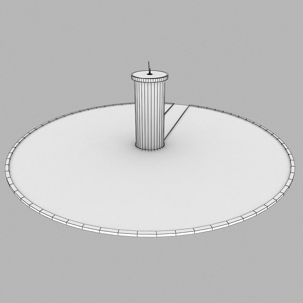 solar sundial clock 3d max