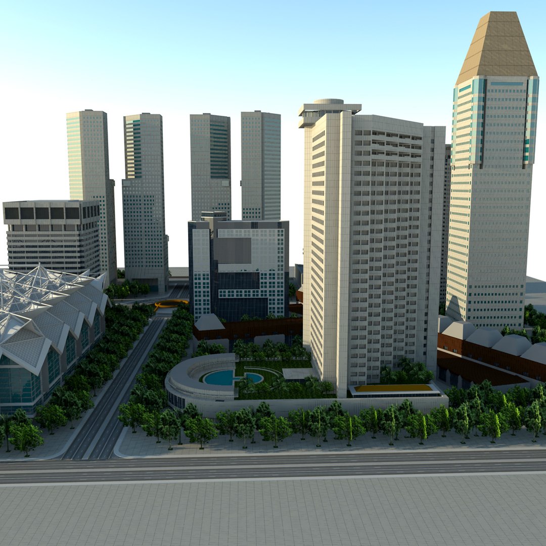 singapore building 3d model