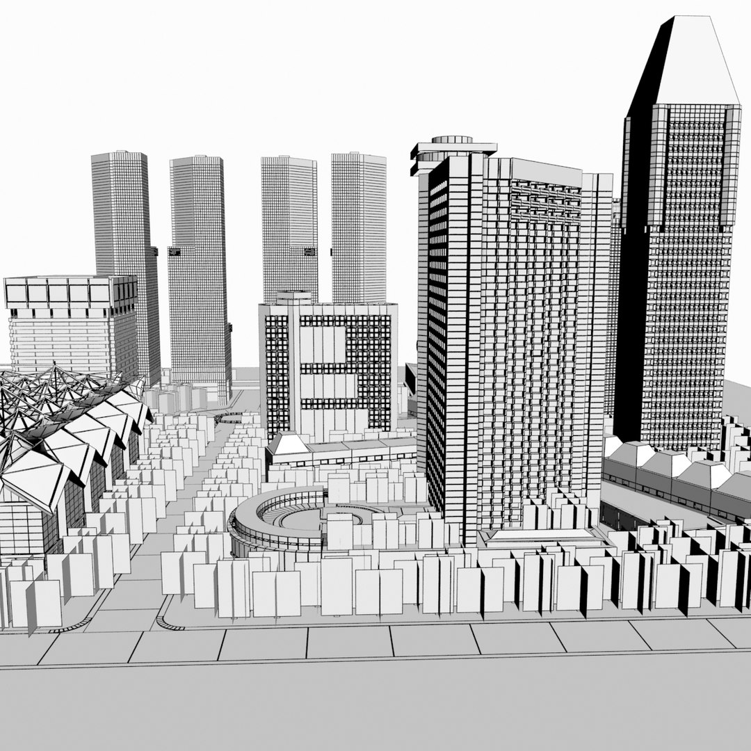 singapore building 3d model