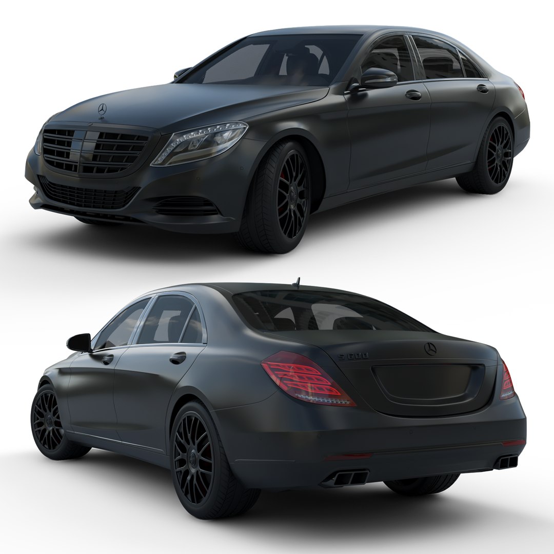 3D Model Mercedes Benz S Class Matte Black - TurboSquid 2115054