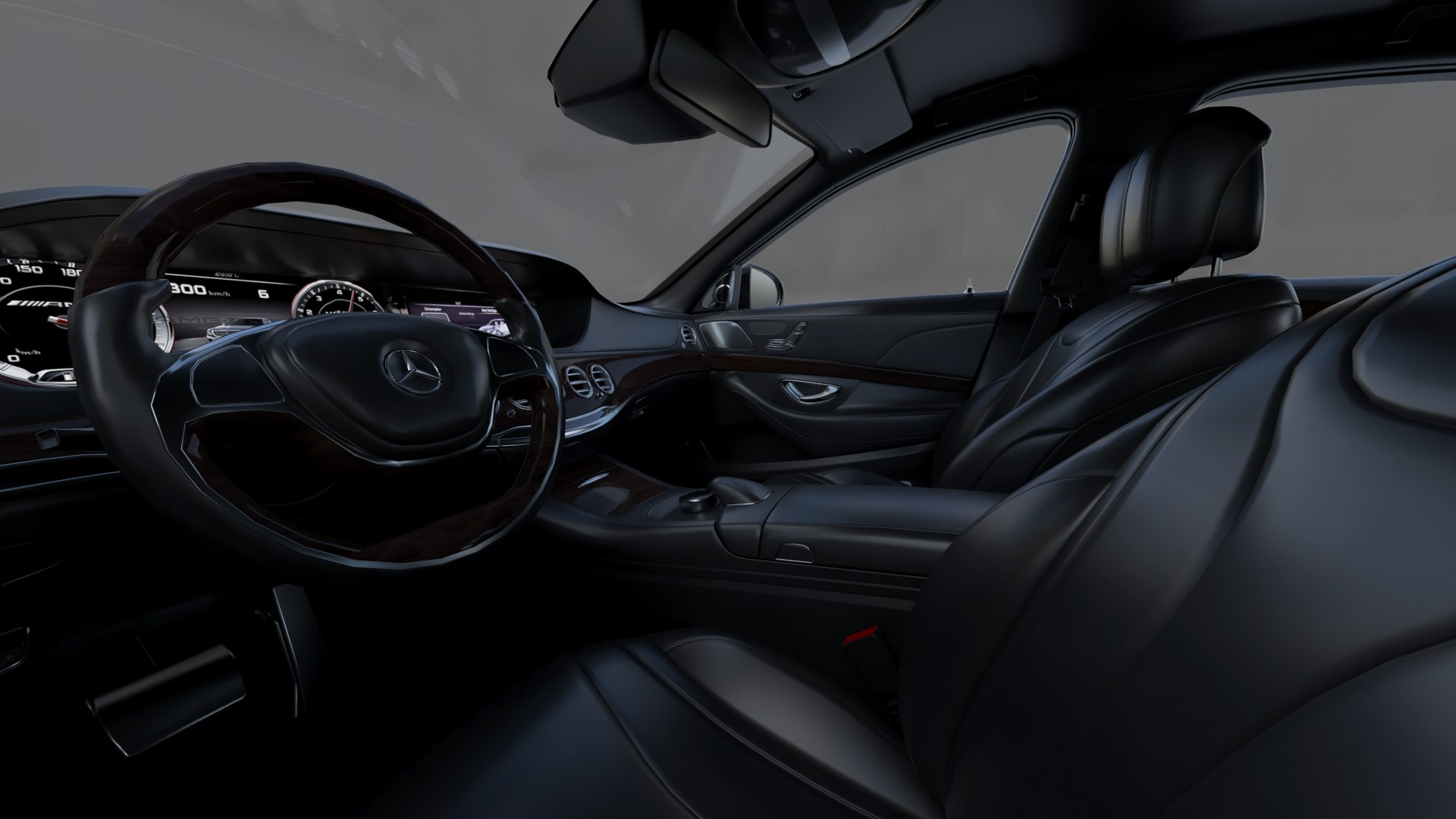 3D Model Mercedes Benz S Class Matte Black - TurboSquid 2115054