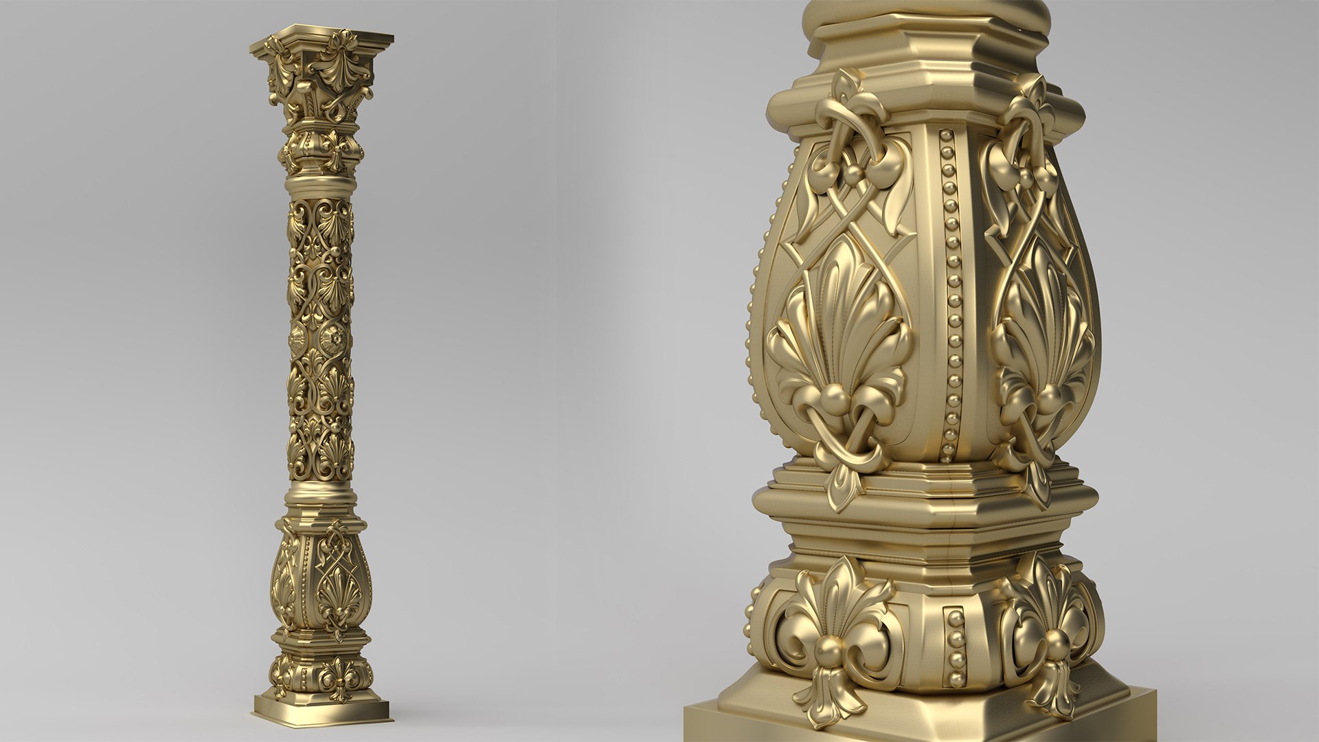 Carved Column Model - TurboSquid 1724940