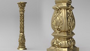 Column Baroque 3D Models for Download | TurboSquid