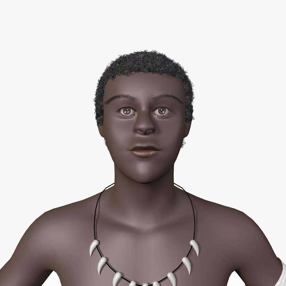 Papuan Hair Character 3d Model