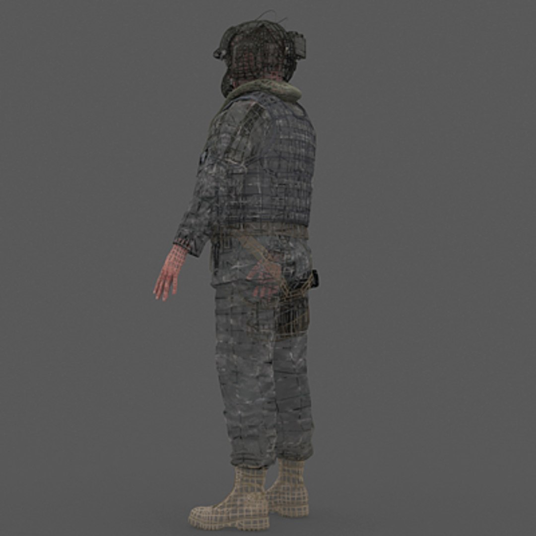 Army Blackhawk Gunner 3d Model