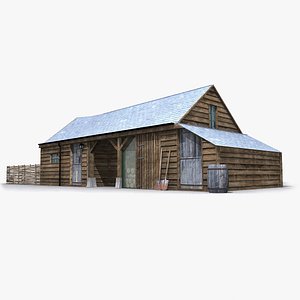 Photorealistic Old Barn Photo Realistic 3d Model