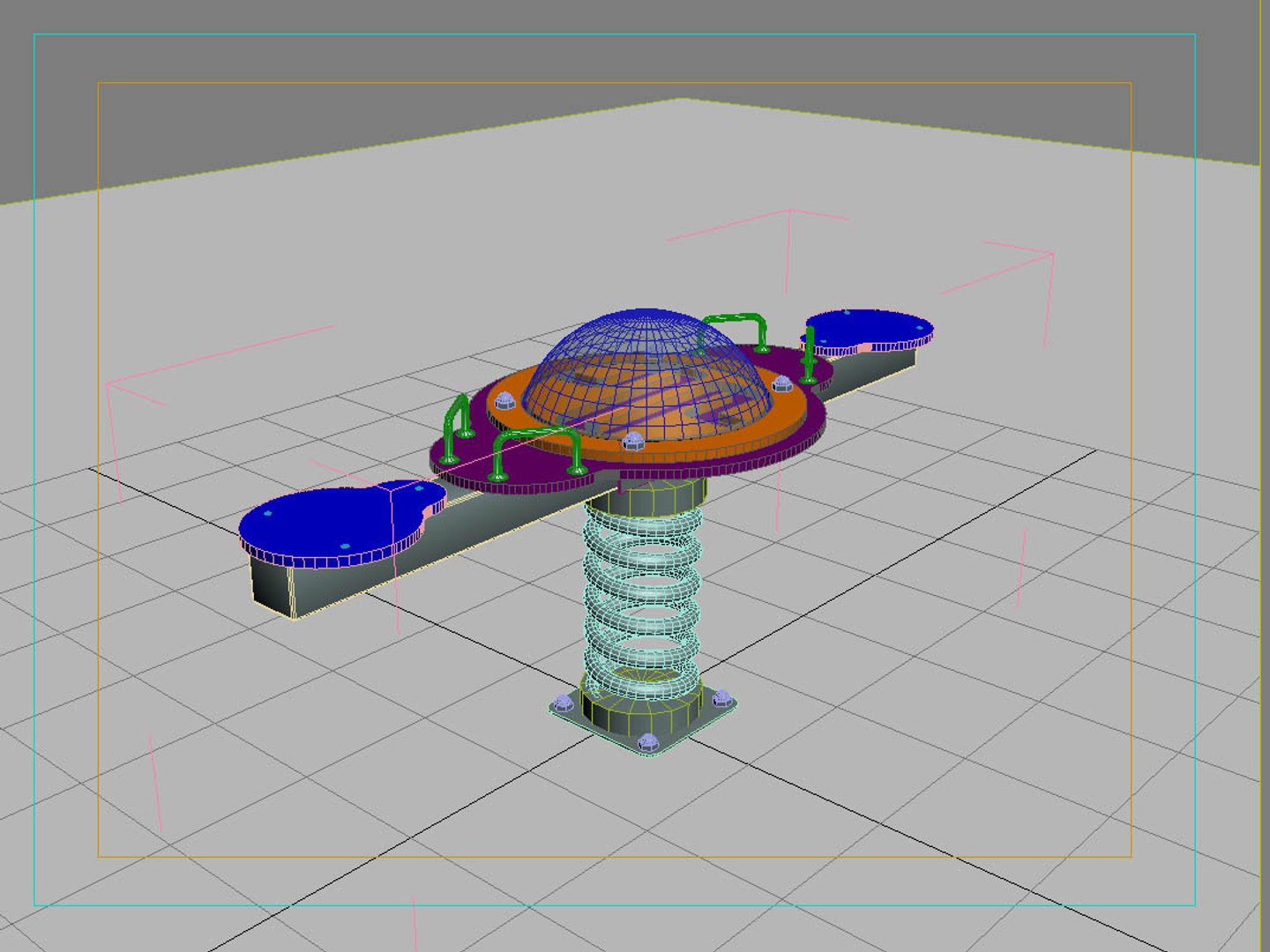 Spring Seesaw 01 3d 3ds