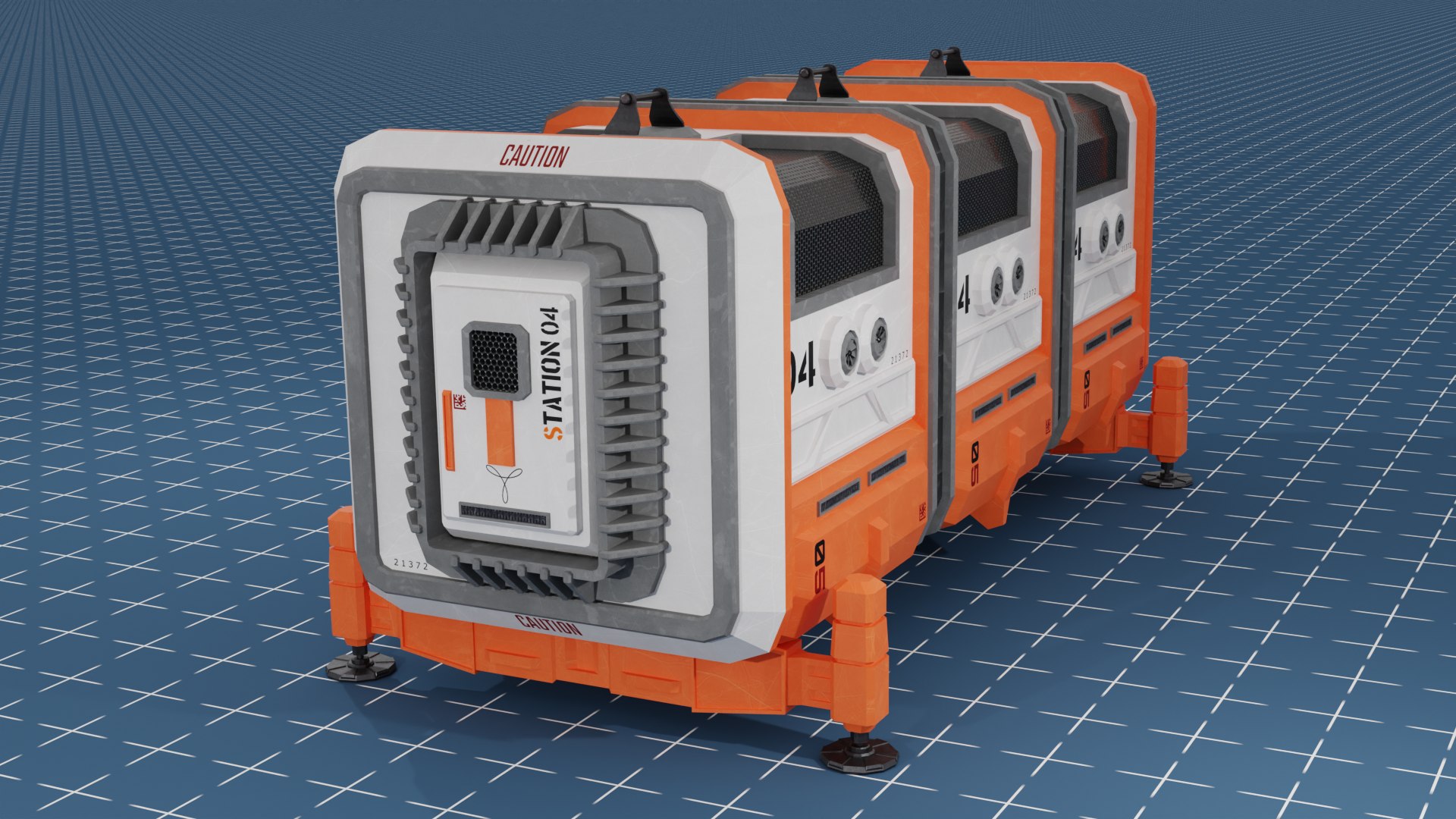 MARS SciFi Container Base 01 3D Model - TurboSquid 2219221