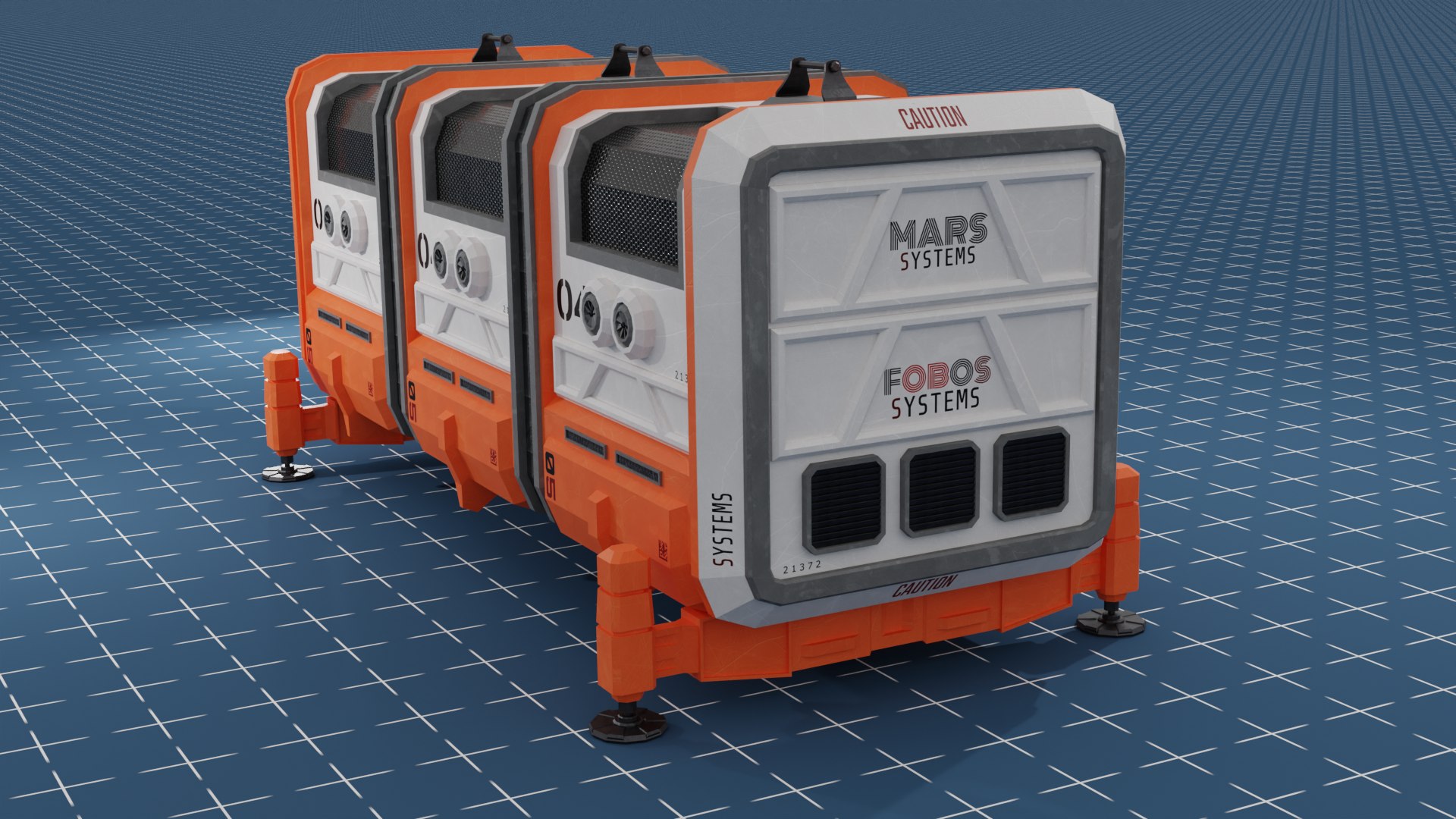 MARS SciFi Container Base 01 3D Model - TurboSquid 2219221